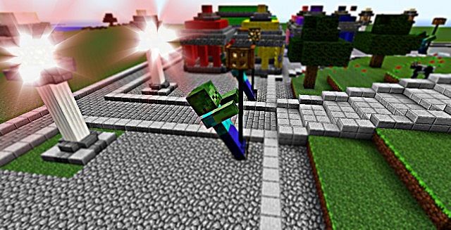 different spawn designs Minecraft Map