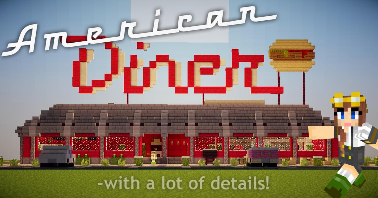 American Diner Modern Style Minecraft Map