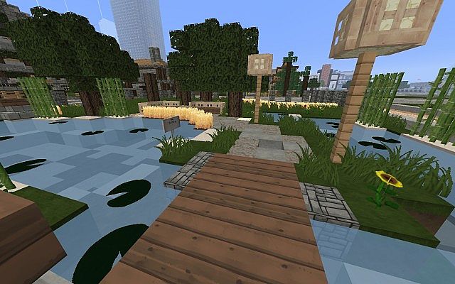 Nice Simple Park Landscape Minecraft Map