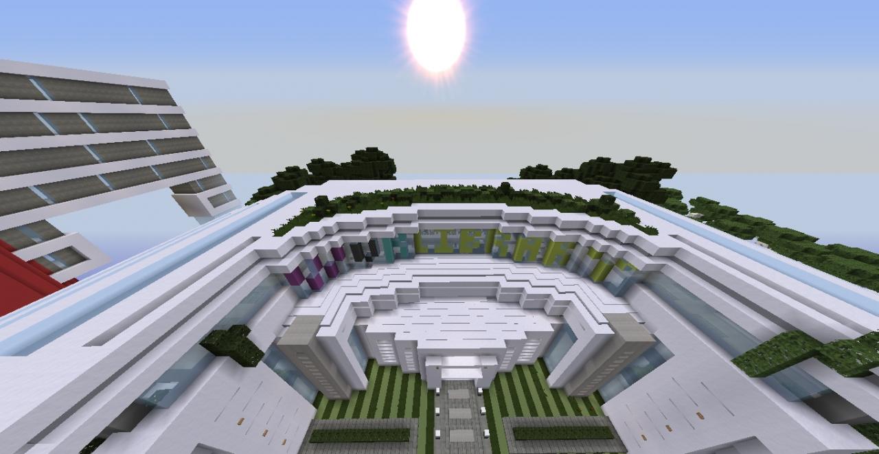 WOK Futuristic Modern concept library!!!! Minecraft Map
