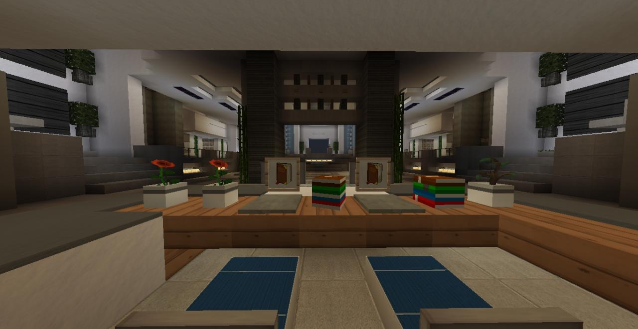 WOK Futuristic Modern concept library!!!! Minecraft Map