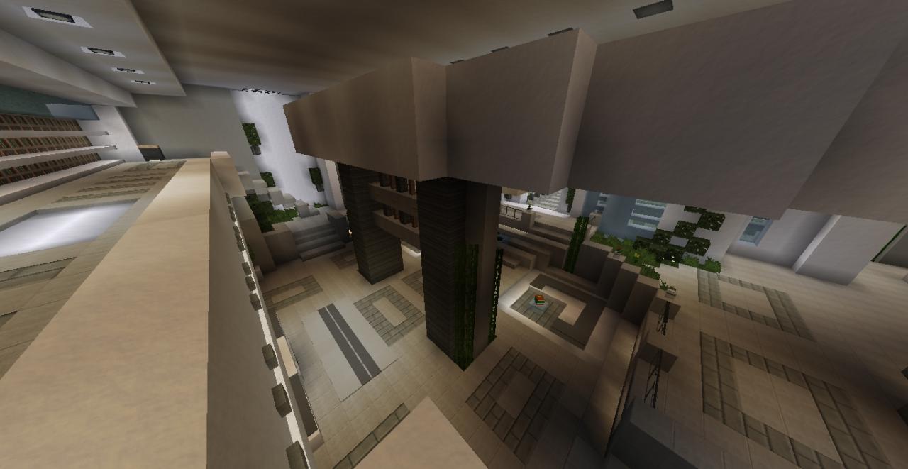 WOK Futuristic Modern concept library!!!! Minecraft Map