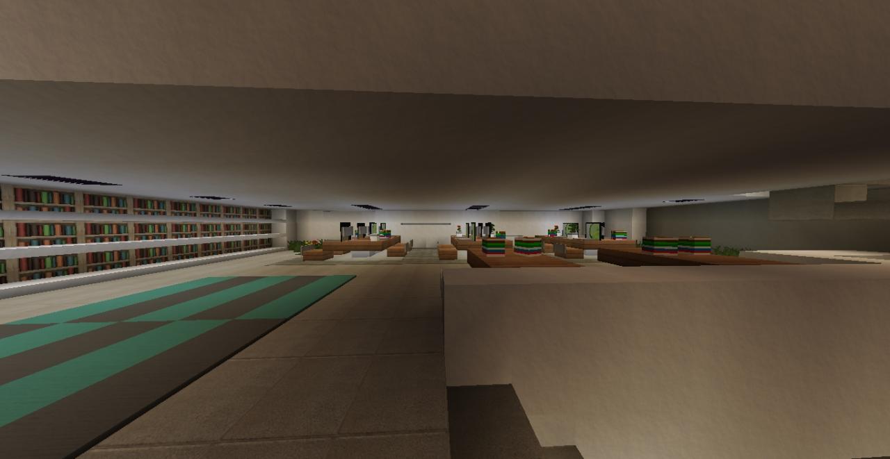 WOK Futuristic Modern concept library!!!! Minecraft Map