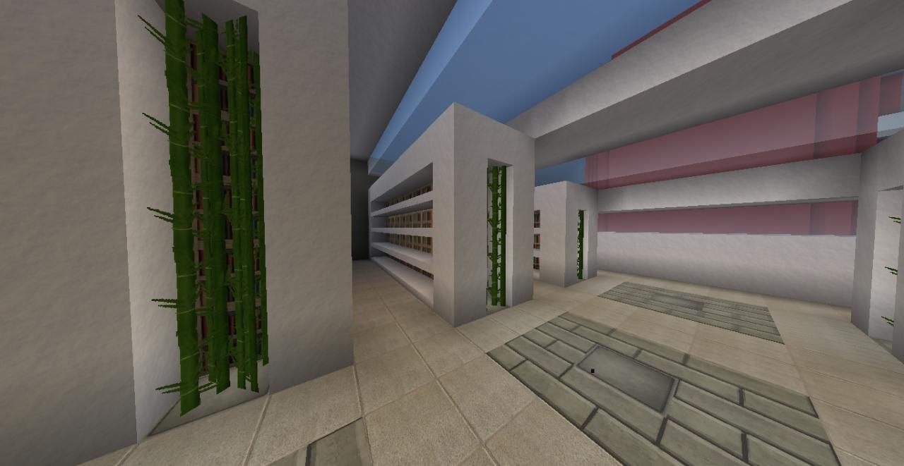 WOK Futuristic Modern concept library!!!! Minecraft Map