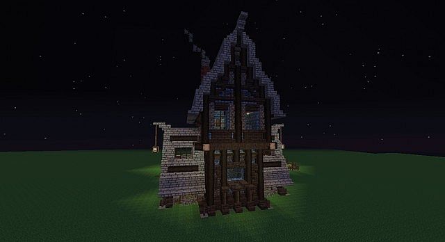Large Nordic House; Very Detailed Minecraft Map