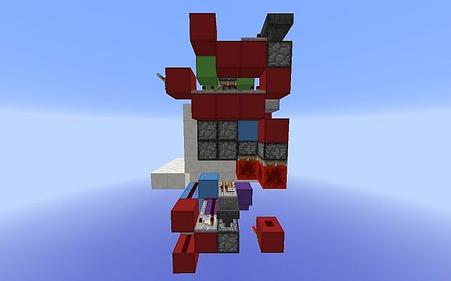 2x3 Flush Seamless Piston Door Minecraft Map