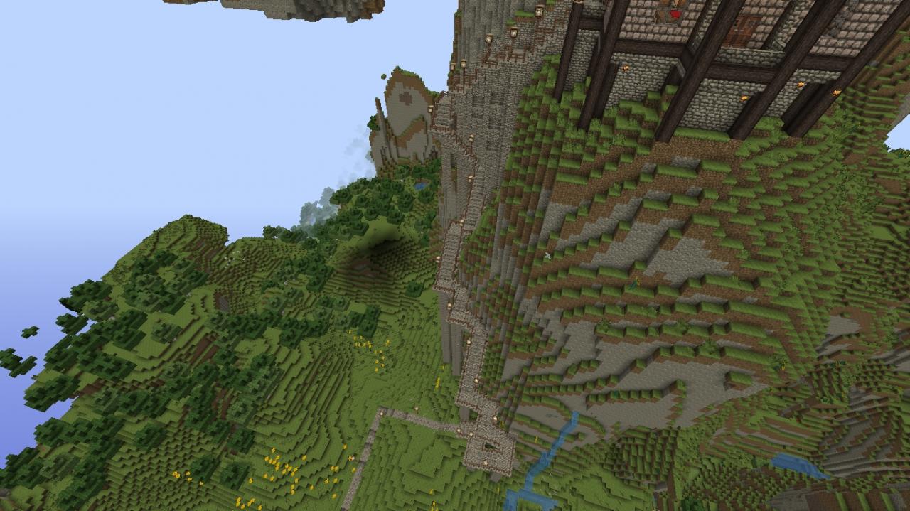 House on hillside Minecraft Map