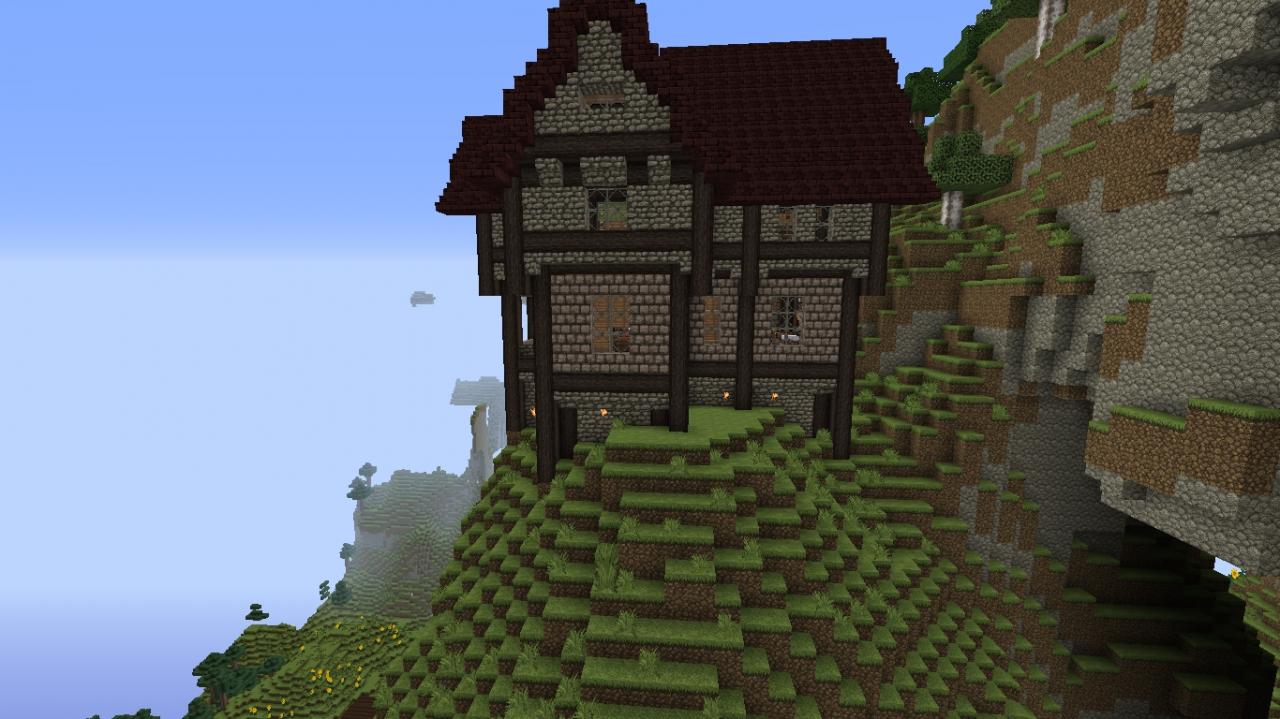 House on hillside Minecraft Map