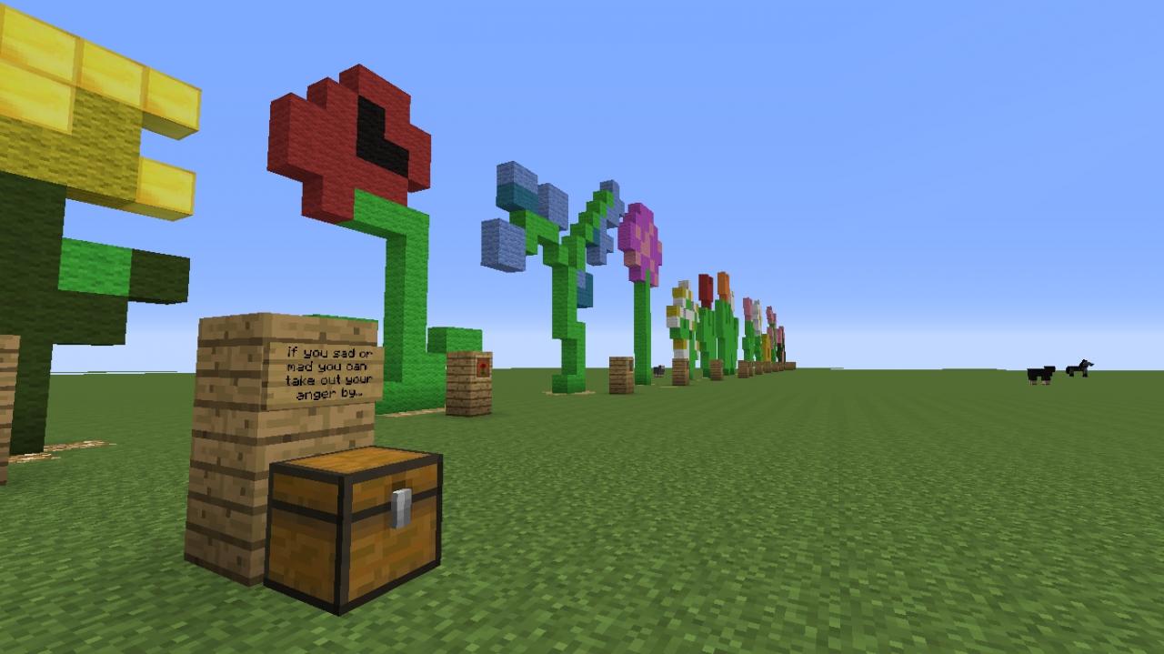 flower power pixel art Minecraft Map