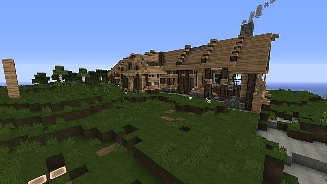 Big oldschool house with some redstone creations. Minecraft Map