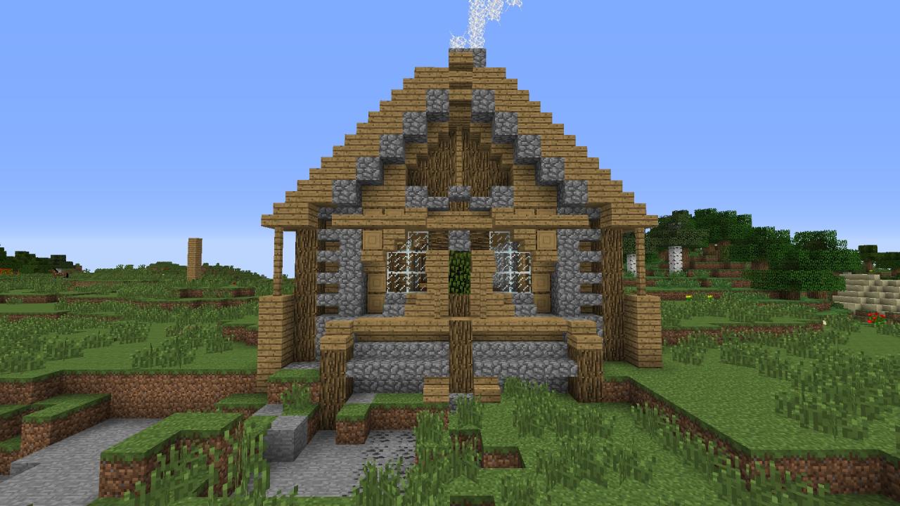 Big oldschool house with some redstone creations. Minecraft Map