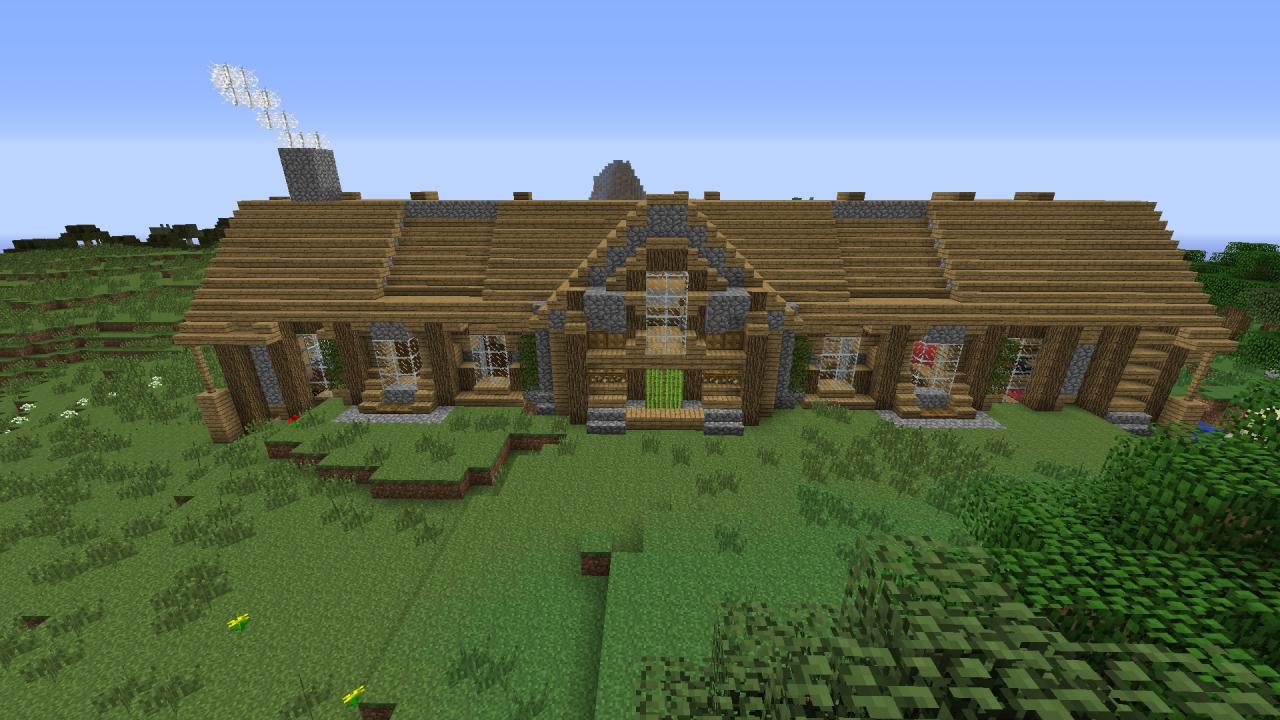 Big oldschool house with some redstone creations. Minecraft Map