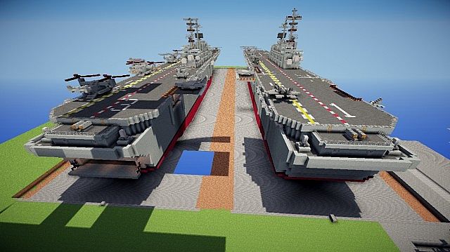 USS Wasp LHD-1 and USS Kearsarge LHD-3 Minecraft Map