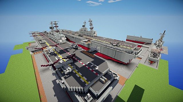 USS Wasp LHD-1 and USS Kearsarge LHD-3 Minecraft Map