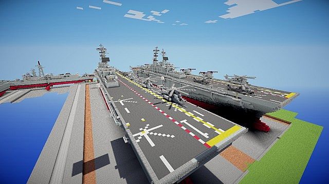 USS Wasp LHD-1 and USS Kearsarge LHD-3 Minecraft Map