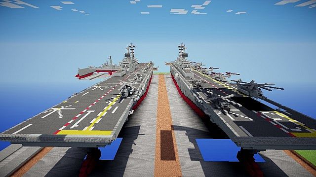 USS Wasp LHD-1 and USS Kearsarge LHD-3 Minecraft Map