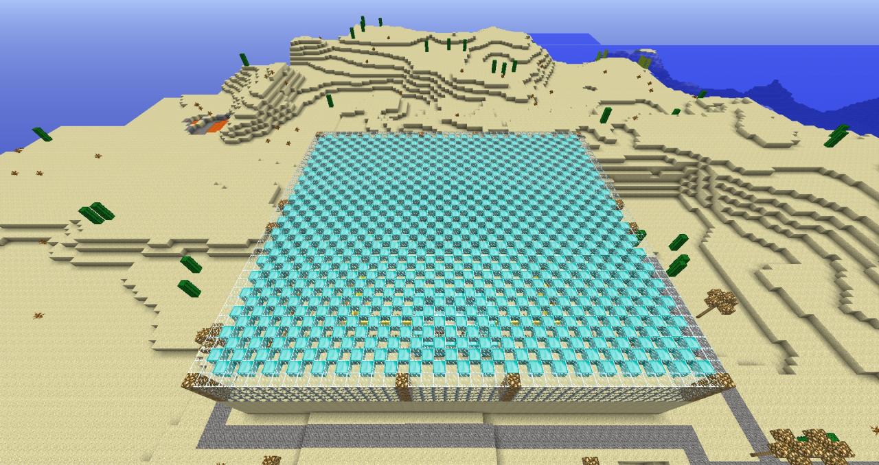 Modern House And Arena In The Desert Minecraft Map