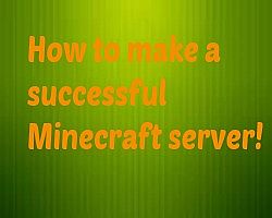 How to make a successful Minecraft server.