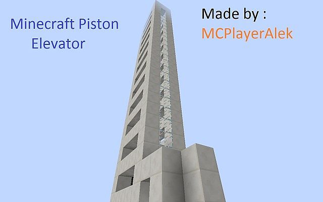 Piston Elevator Minecraft Map