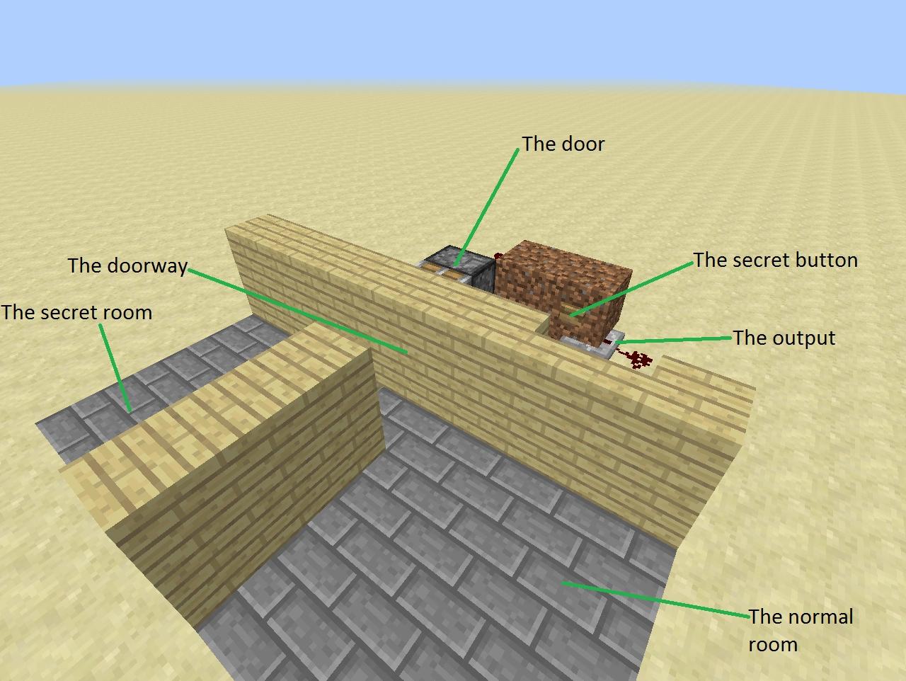 Secret Door [Self closing] Minecraft Map