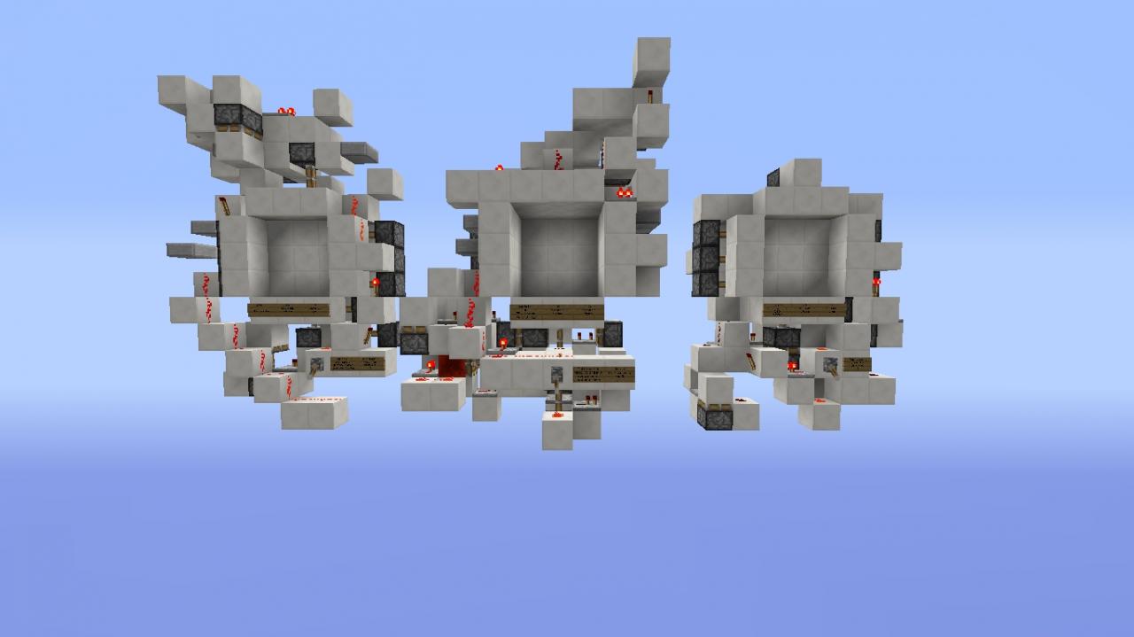 Minecraft world fastest 3x3 doors ( 3 pistons layout) Minecraft Map