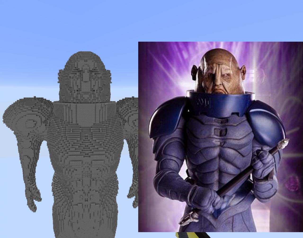 Sontaran - Doctor Who - Strax - 3D Model - WIP Minecraft Map
