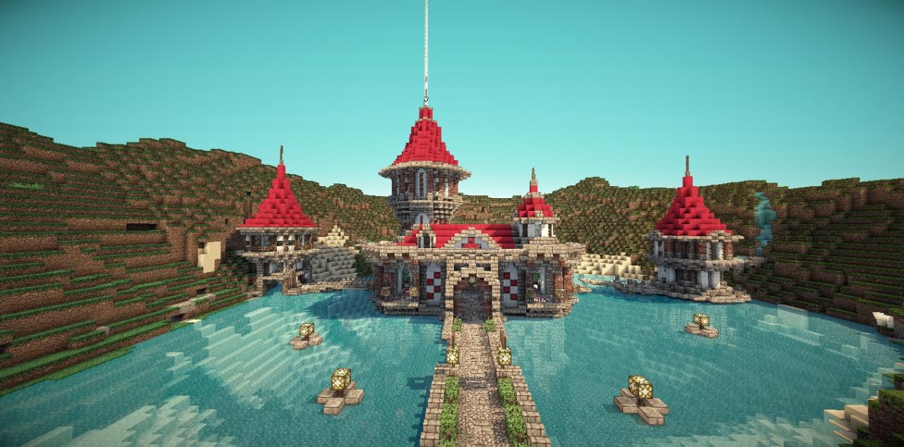 castle on the lake Minecraft Map