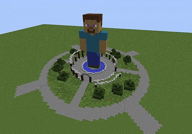 Steve Statue Spawn Minecraft Map