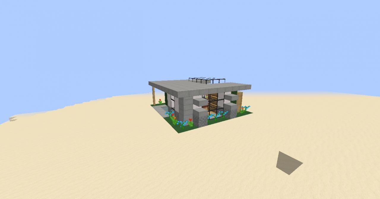 10x10 modern house. Minecraft Map