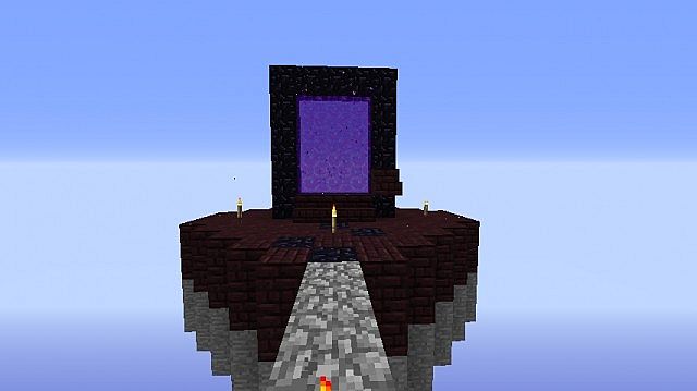 Nether Portal floating island Minecraft Project