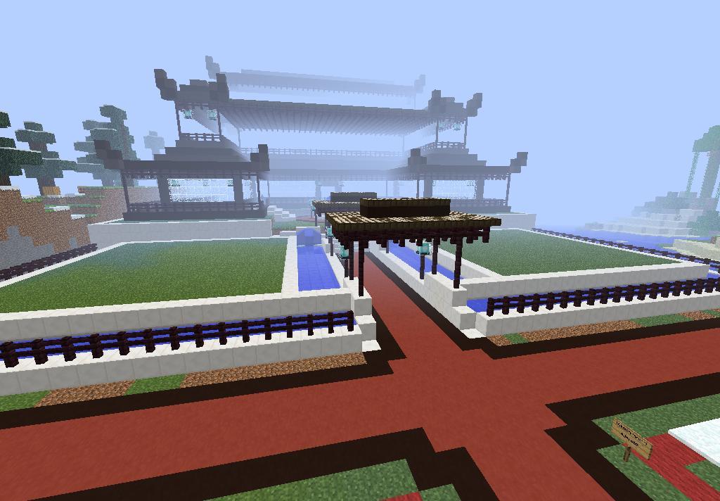 Asian themed / modern house / Mansion I built Minecraft Map