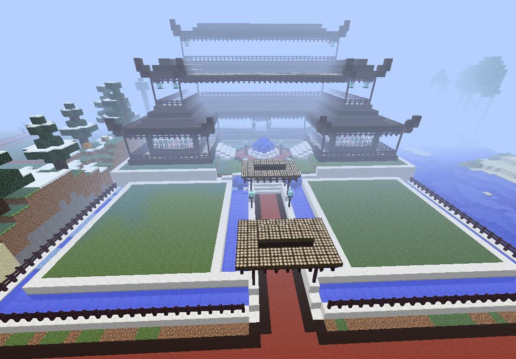 Asian themed / modern house / Mansion I built Minecraft Map