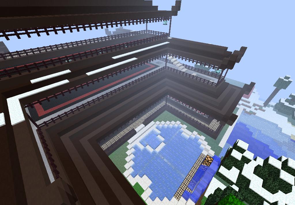 Asian themed / modern house / Mansion I built Minecraft Map