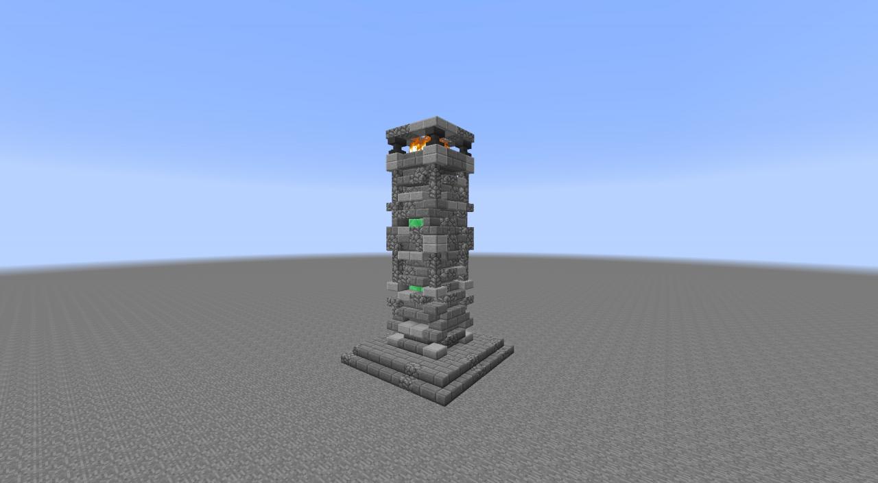 Detailed Pillar/Torch Minecraft Map