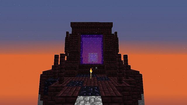 Nether Portal floating island Minecraft Map