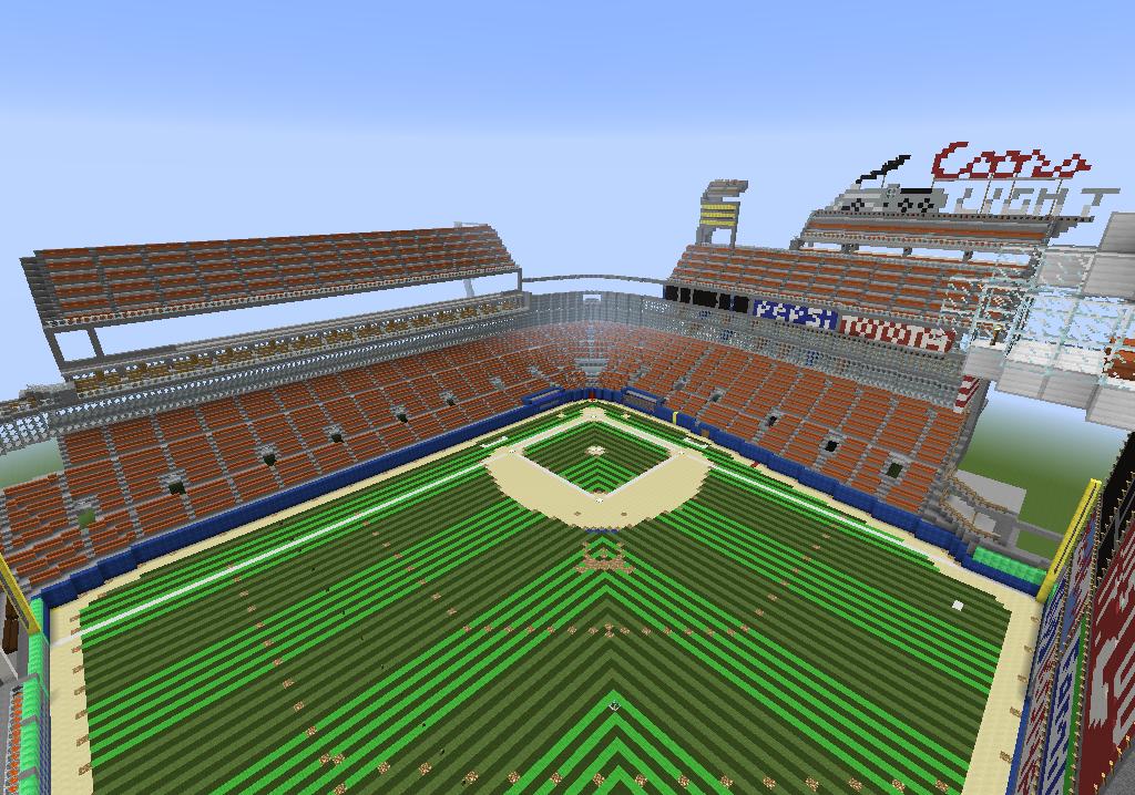 SkyBlue Field (baseball) Minecraft Map