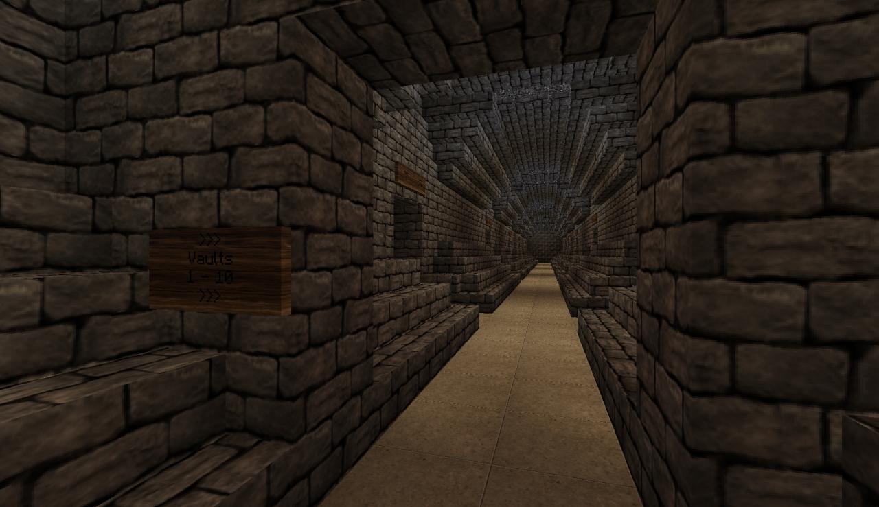 [Huge 20 Vault Bank] with LCD Screen! Minecraft Map