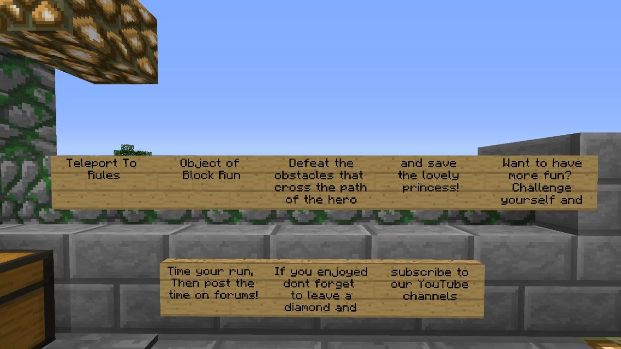 Block Run *Parkour Map* Minecraft Map