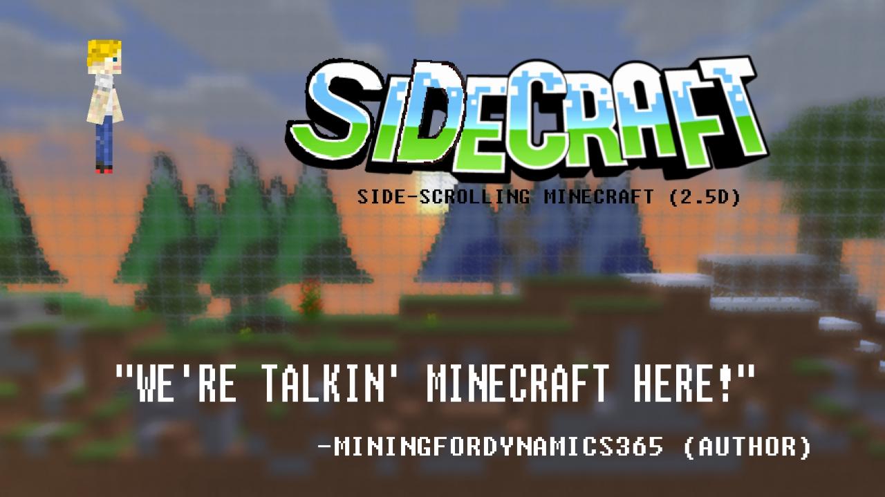 SideCraft (Side-scrolling Minecraft) v0.3.9.1 Minecraft Map