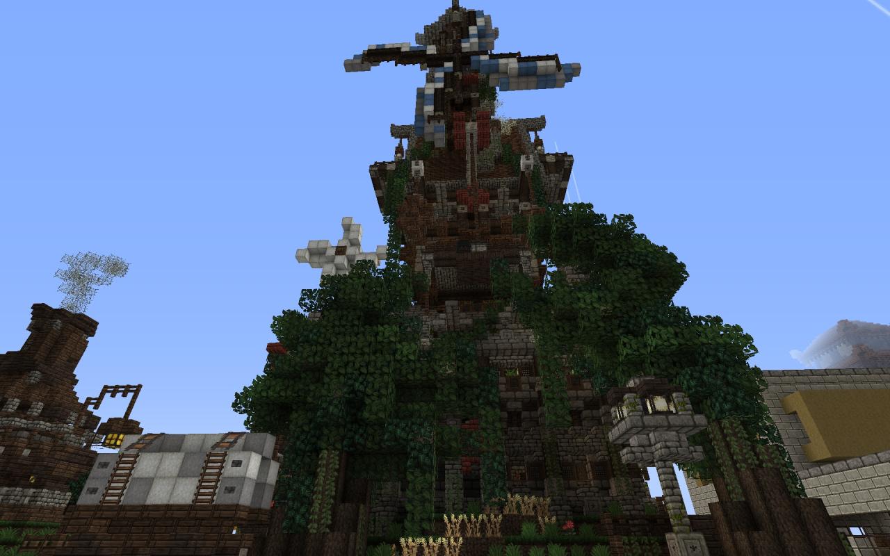 Steampunk Tower House Minecraft Map