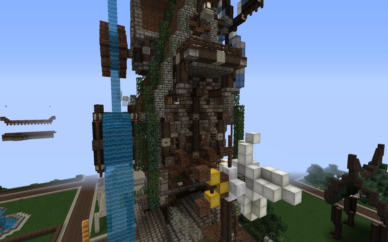 Steampunk Tower House Minecraft Map
