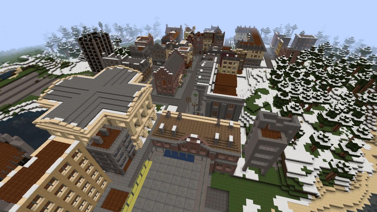 City ~~~ on Survival mode Minecraft Map