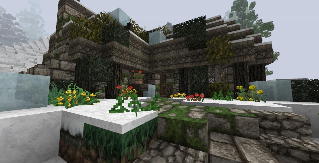 Thatch roof cottage [Xmas build] Minecraft Map