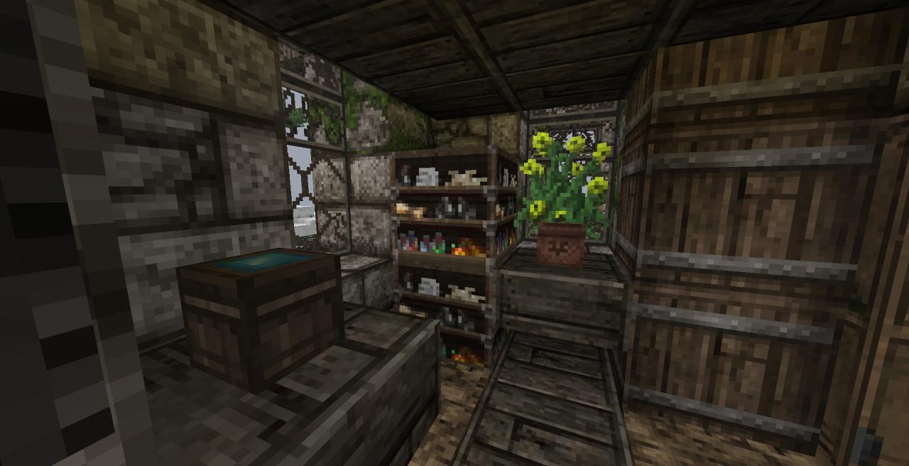 Thatch roof cottage [Xmas build] Minecraft Map