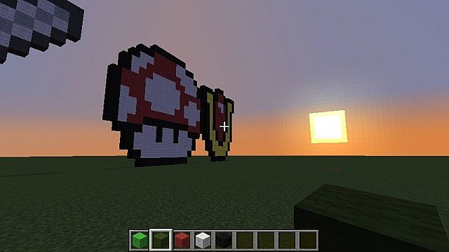 Pixel art Minecraft Map