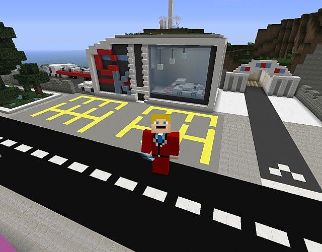 modern car dealerships Minecraft Map