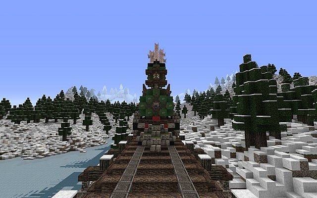 ~Christmas Themed Steam-Locomotive~ Minecraft Map