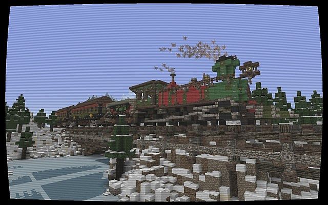 ~Christmas Themed Steam-Locomotive~ Minecraft Map
