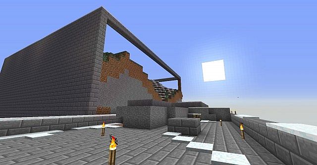 Mountain Castle, Base of a country. Minecraft Map