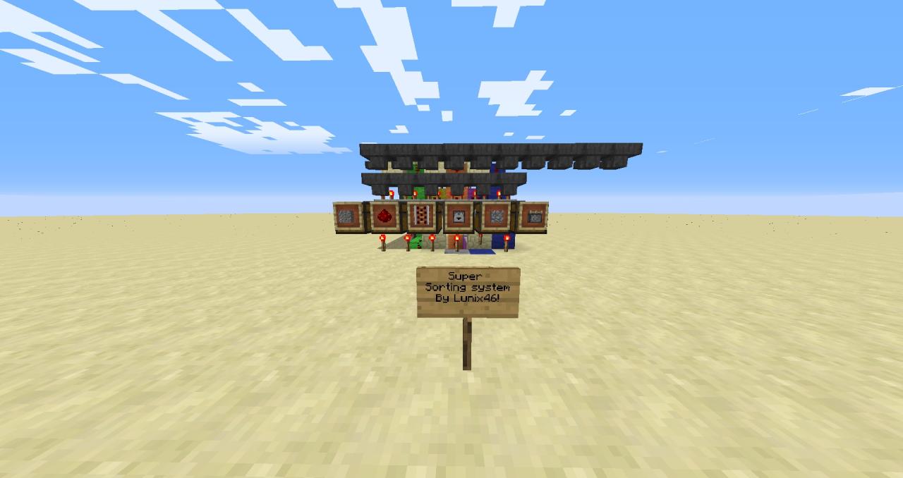 Compact sorting system VANILLA Minecraft Map